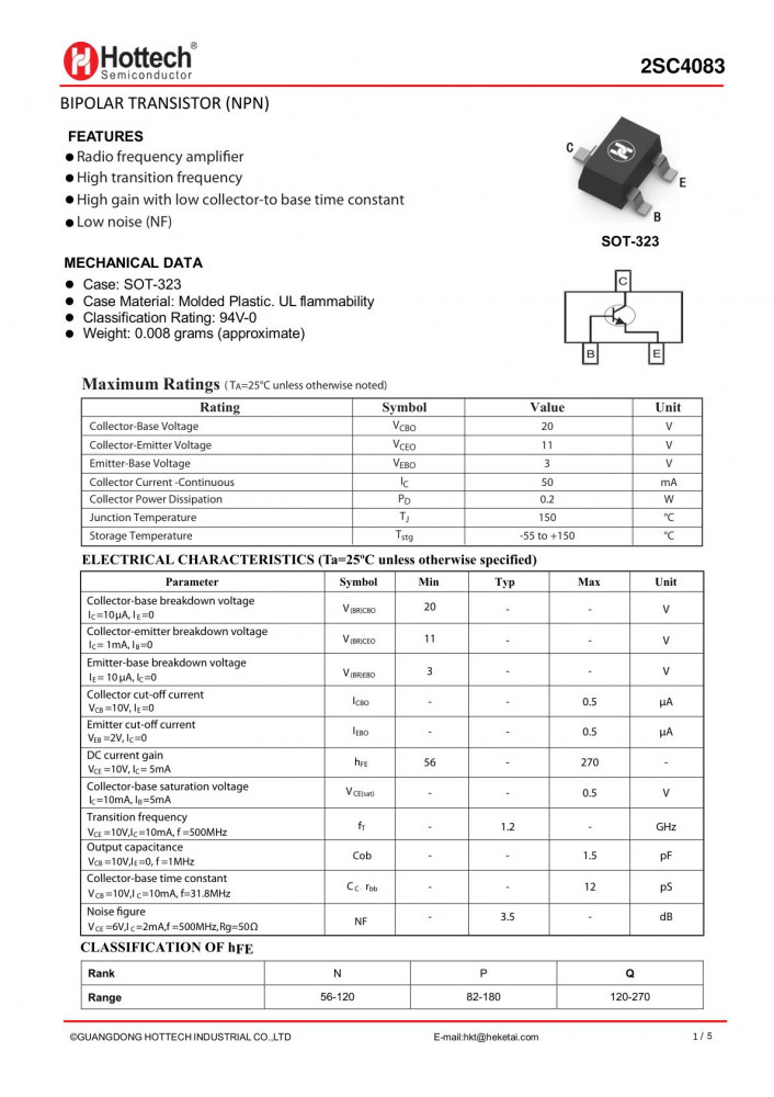 2SC4083 datasheet page 1