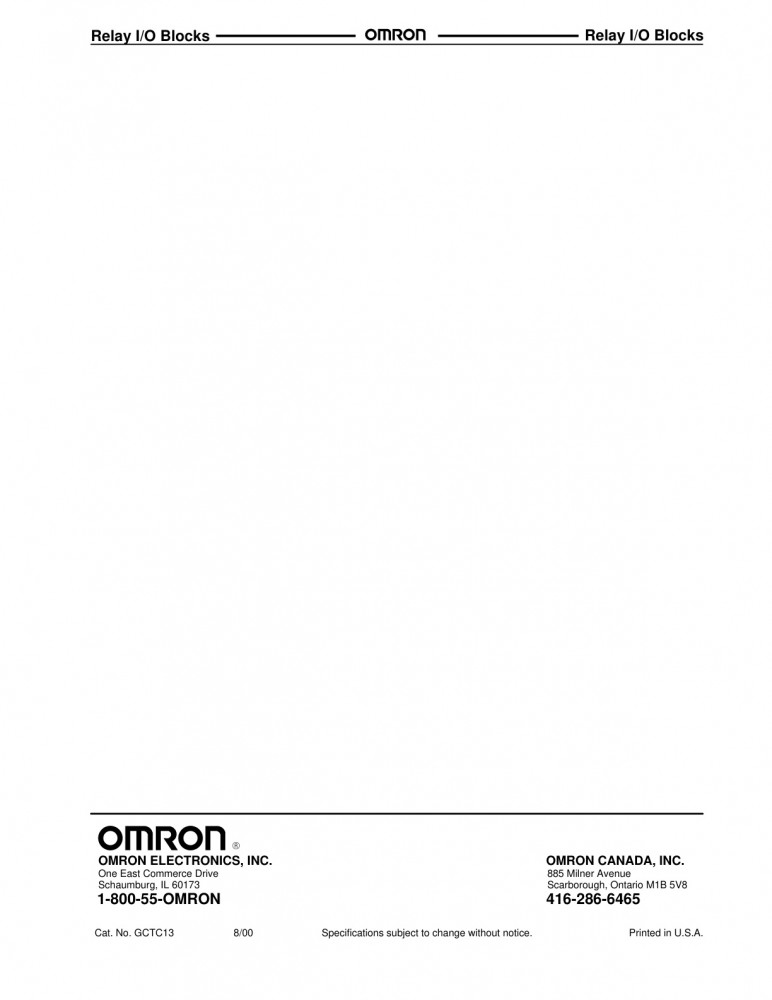 OMRON relay I/O documentation page 3