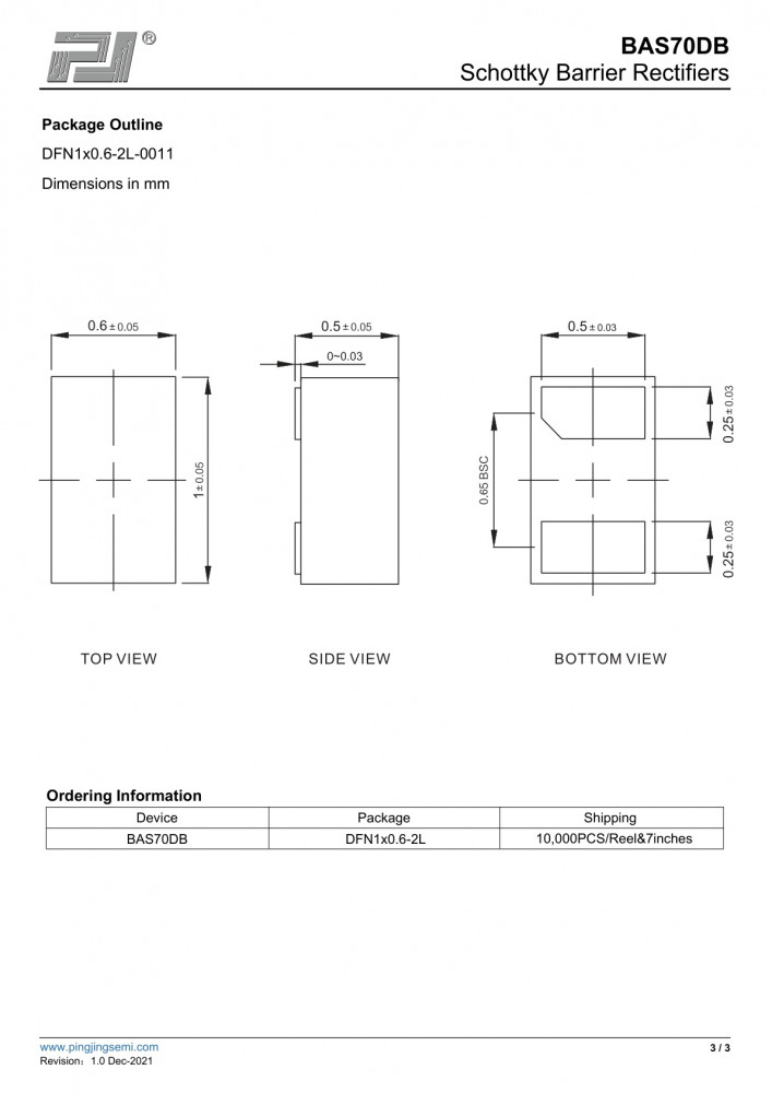 BAS70DB datasheet page 3