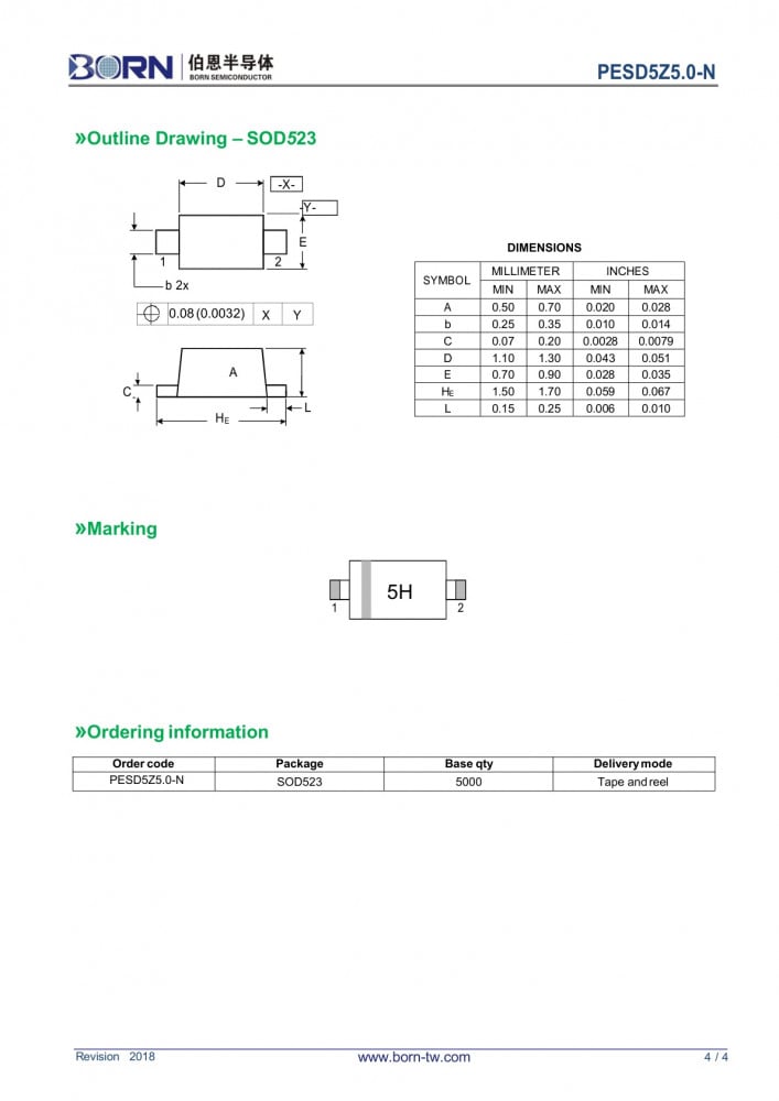 PESD5Z5.0-N datasheet page 4