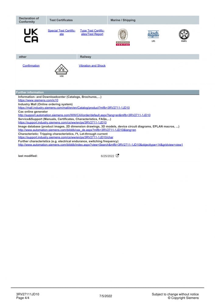 3RV27111JD10 datasheet page 4