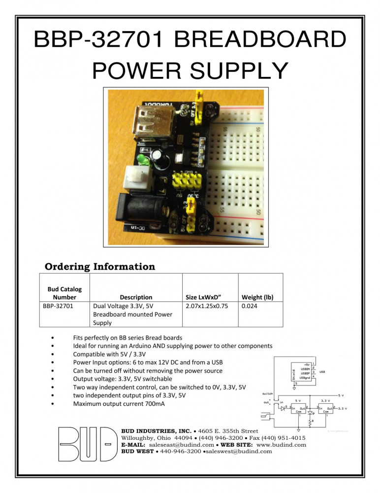 BBP-32701 product documentation image, page 1
