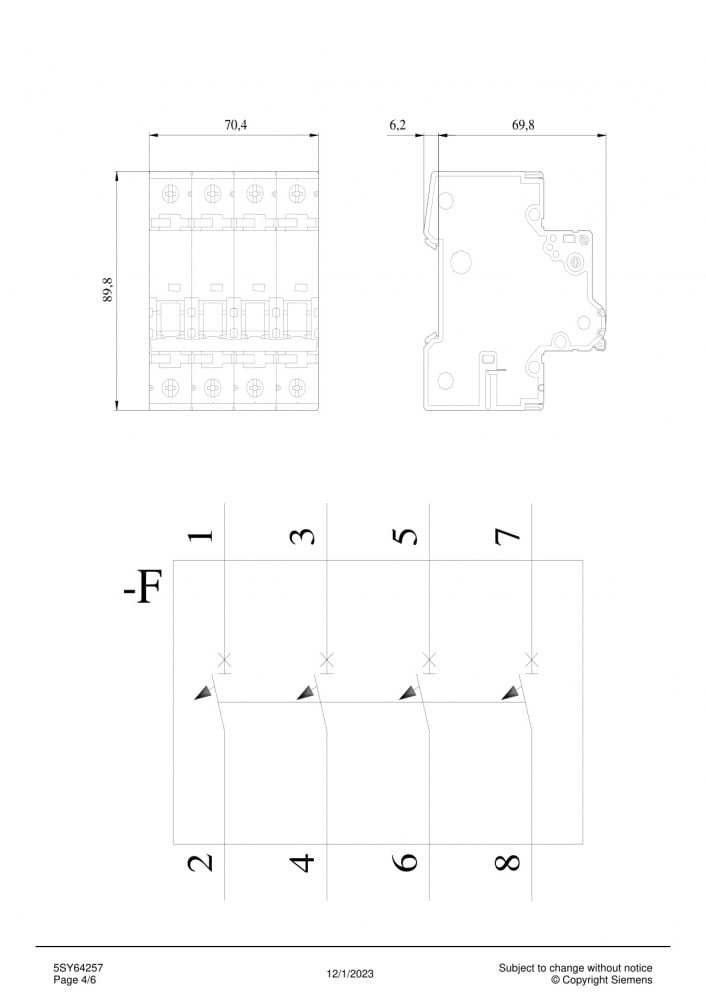 5SY6425-7CC technical document page 4