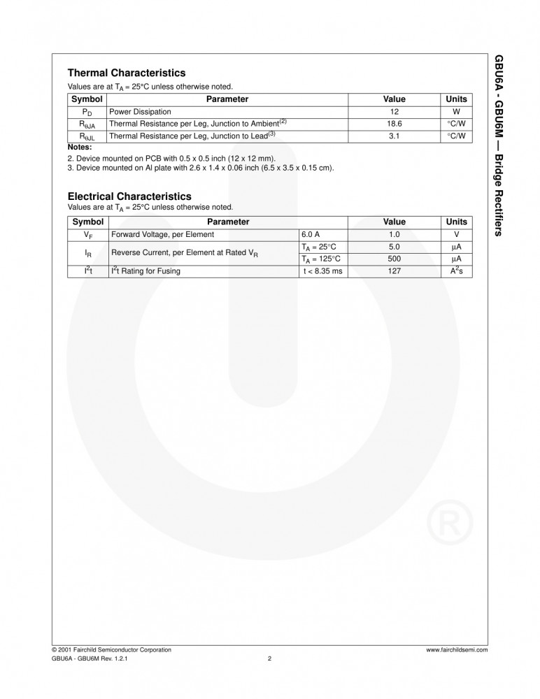 GBU6K datasheet page 2