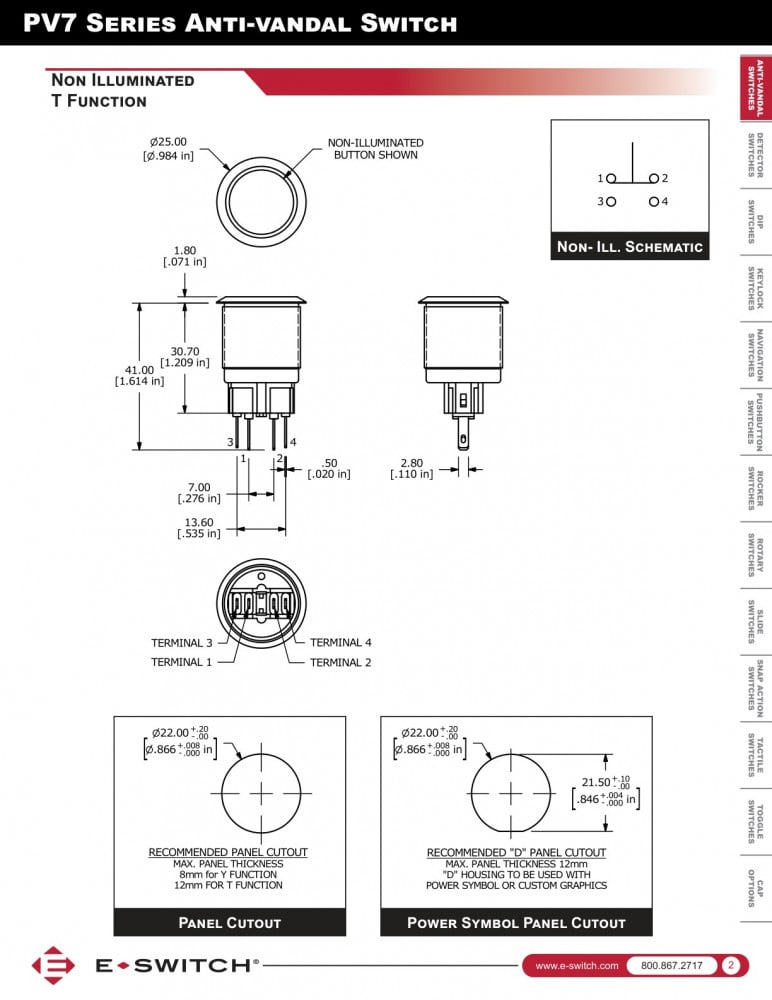 PV7 series datasheet page 2