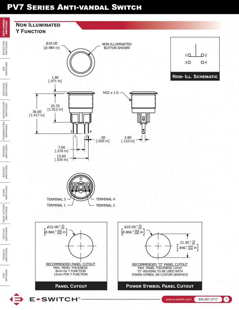 PV7 series datasheet page 3
