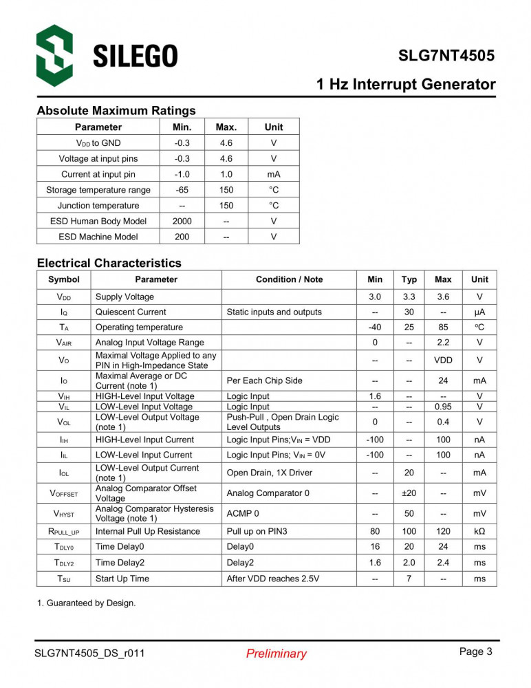 SLG7NT4505VTR datasheet page 3