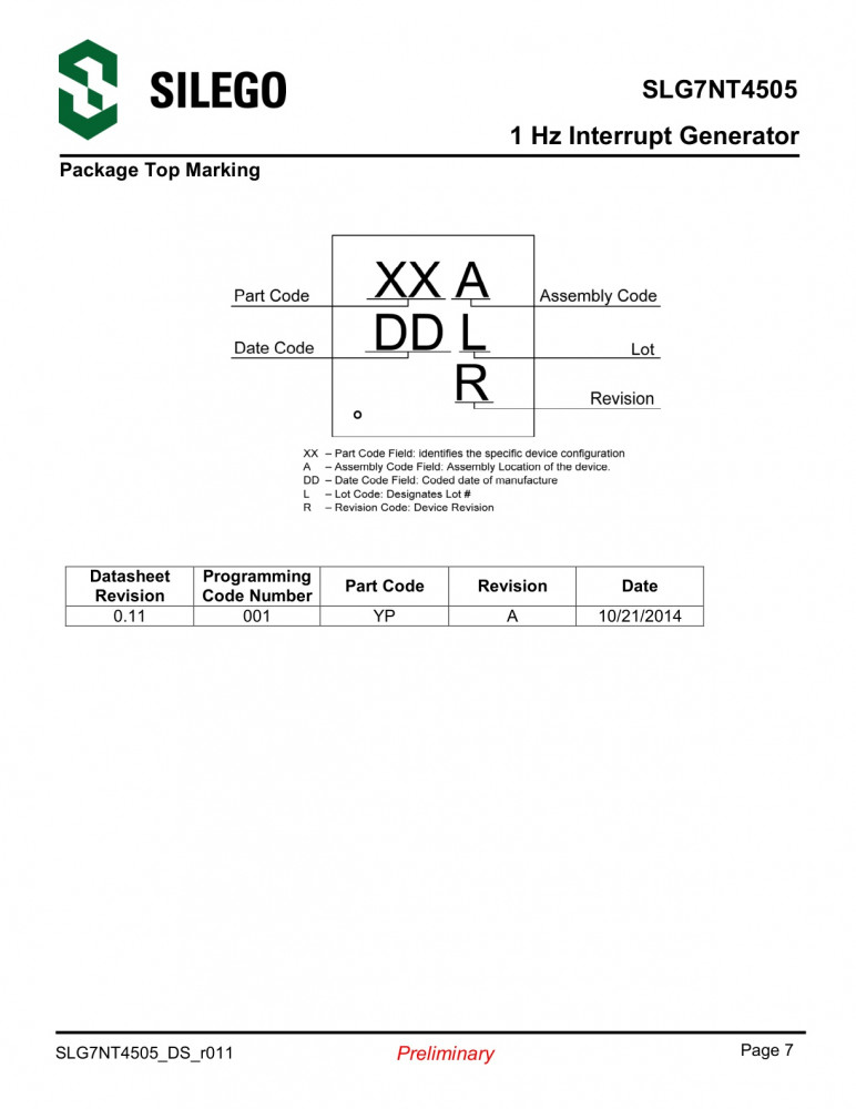 SLG7NT4505VTR datasheet page 7