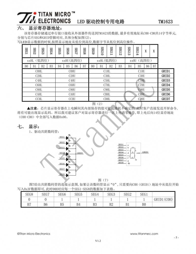 TM1623 datasheet page 5