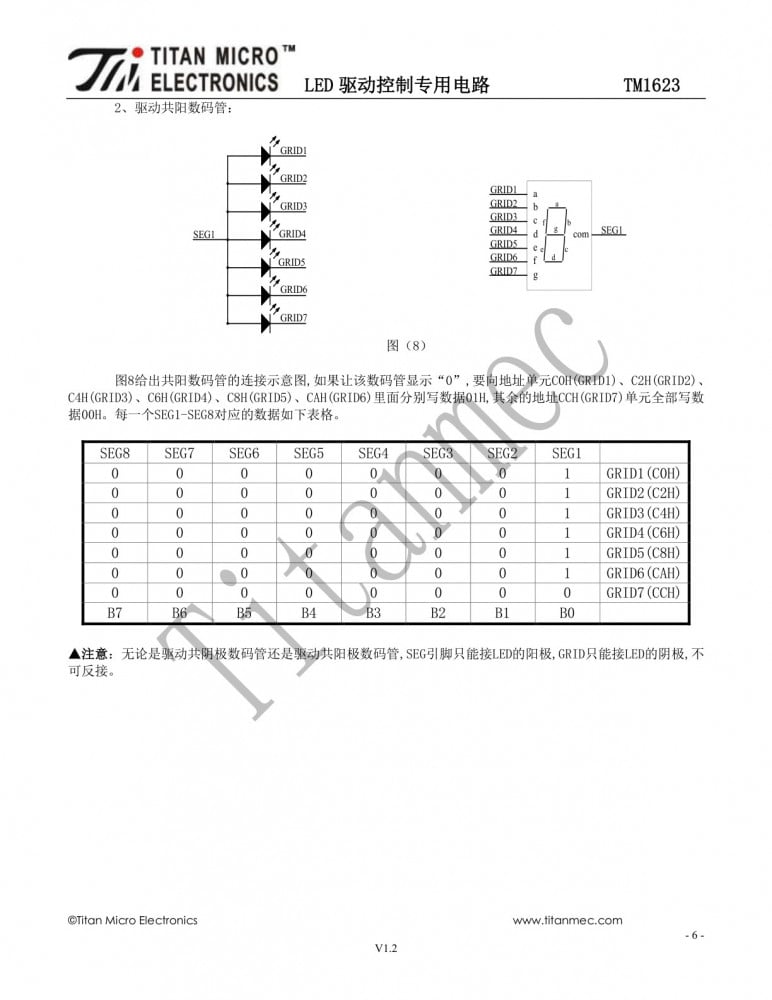 TM1623 datasheet page 6