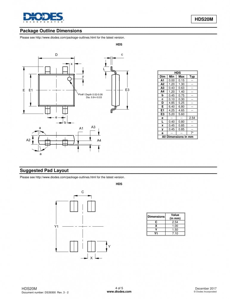 HDS20M-13 datasheet page 4