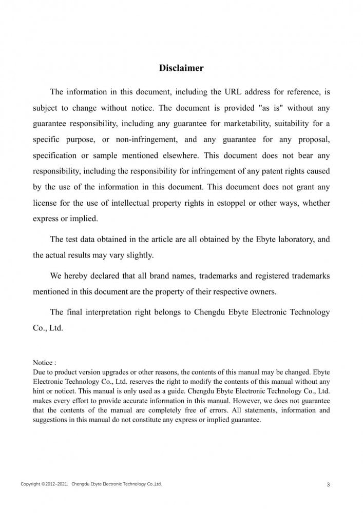 E07-400M10S datasheet page 3
