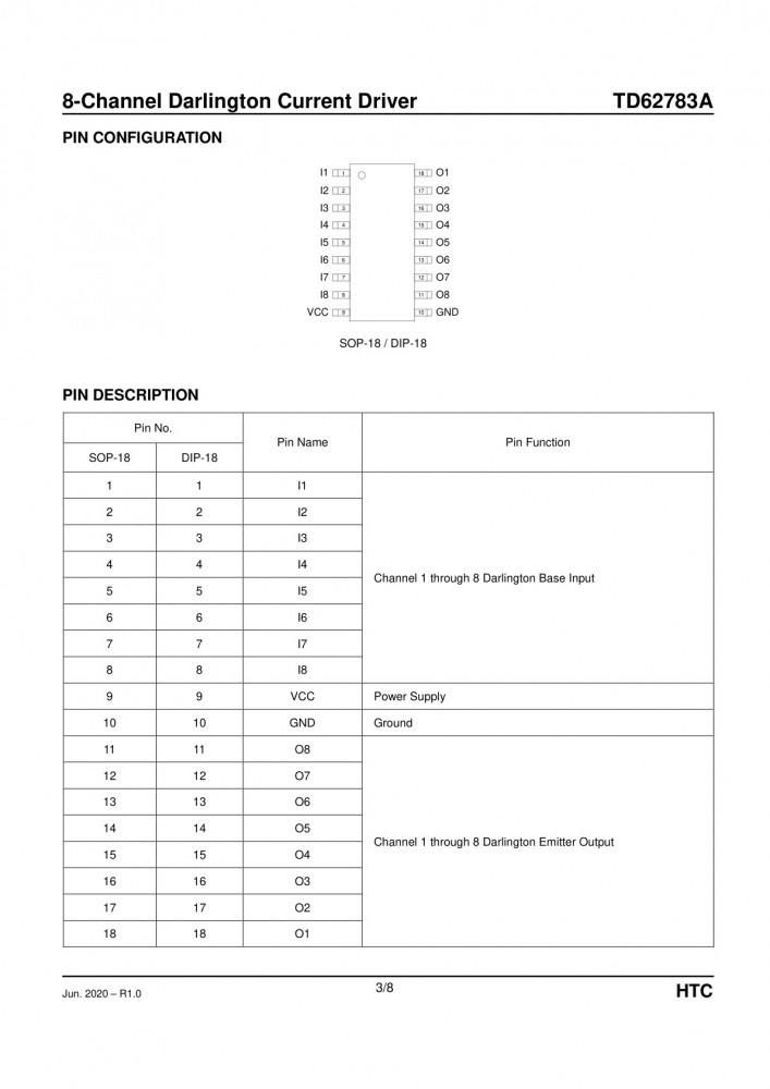 TD62783AD datasheet page 3