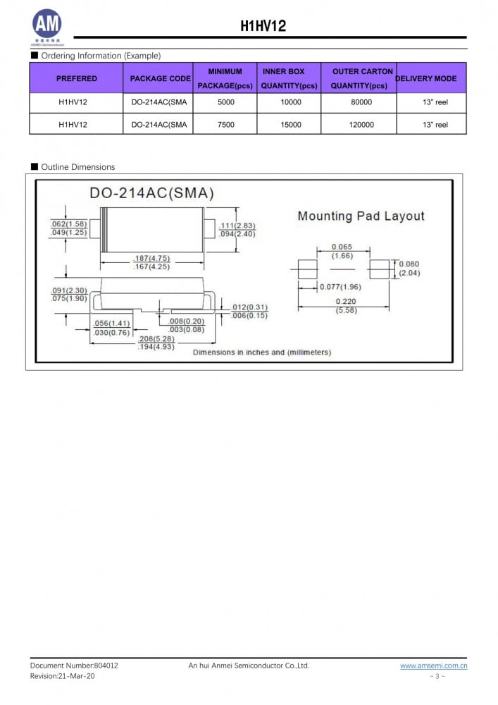 H1HV12 datasheet page 3