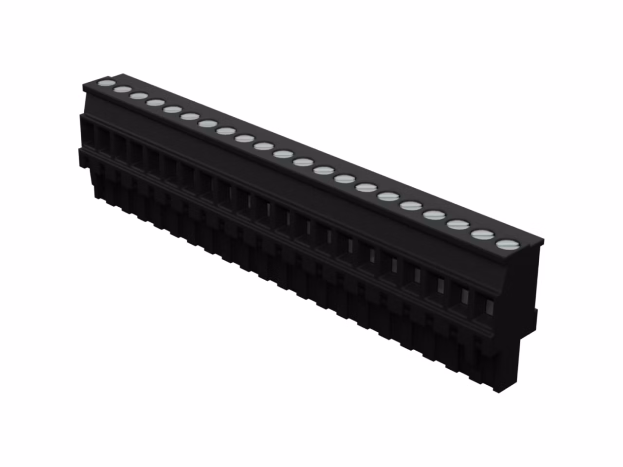 5.08mm Pitch Eurostyle Vertical Plug, with Reverse Imprinting, Front Wire Entry, Black, 21 Circuits for sale