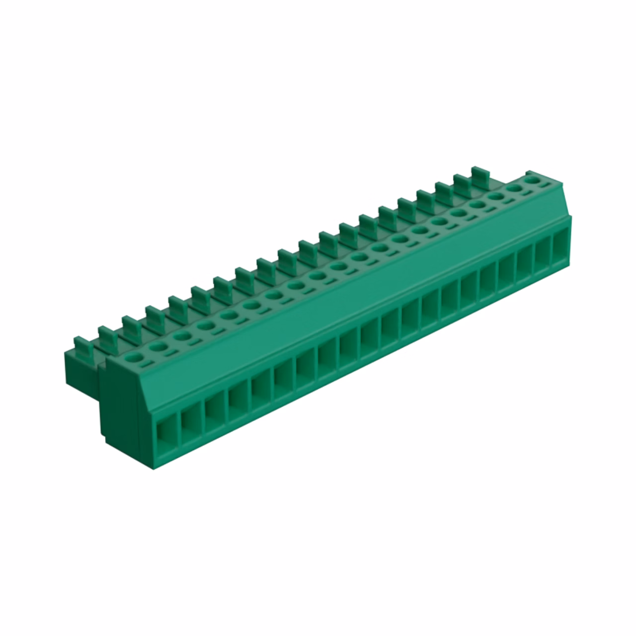 3.50mm Pitch Eurostyle Horizontal Plug, Green Housing, 20 Circuits for sale