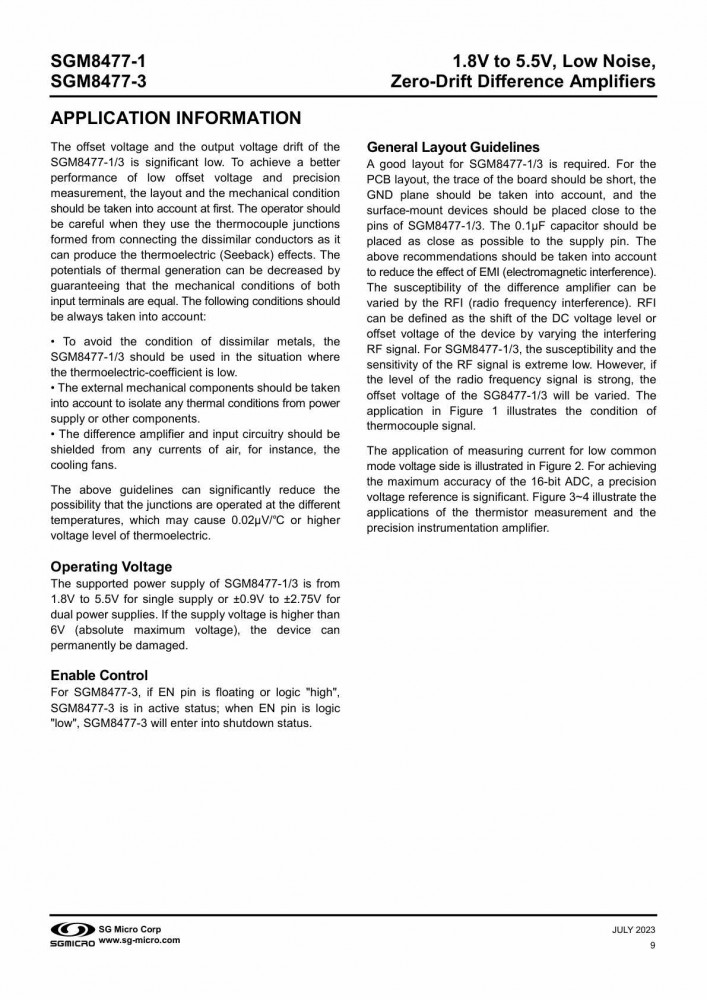 SGM8477-1 datasheet page 9