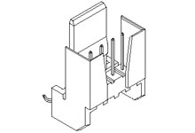 2.50mm Pitch Wire-to-Board Header, Right-Angle, Friction Lock, 4 Circuit for sale