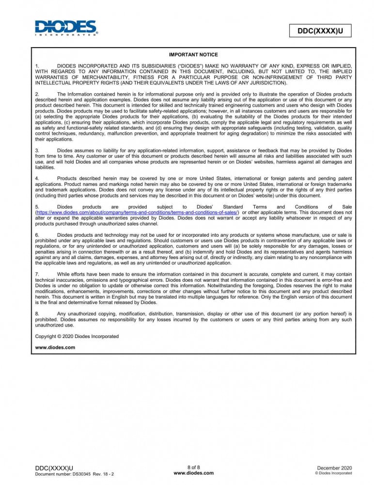 DDC114EUQ-7-F datasheet page 8