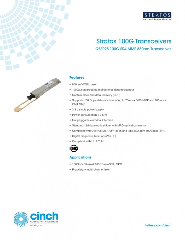 STA-100G-SR4 technical document page 1