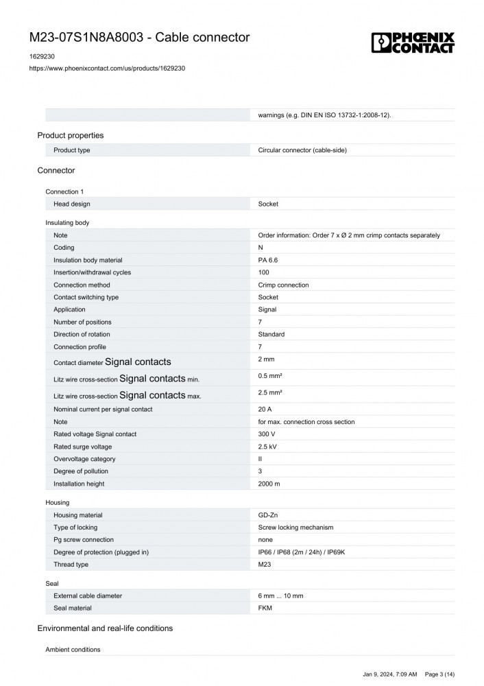 Phoenix Contact 1629230 technical document page 3