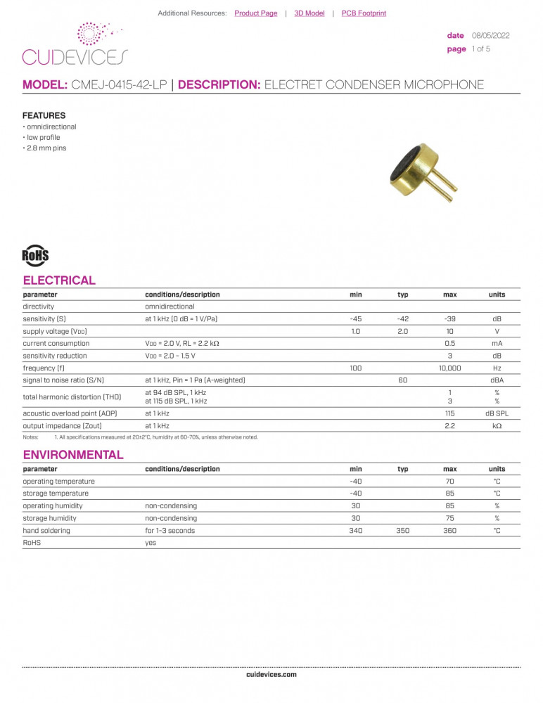 CMEJ-0415-42-LP datasheet page 1
