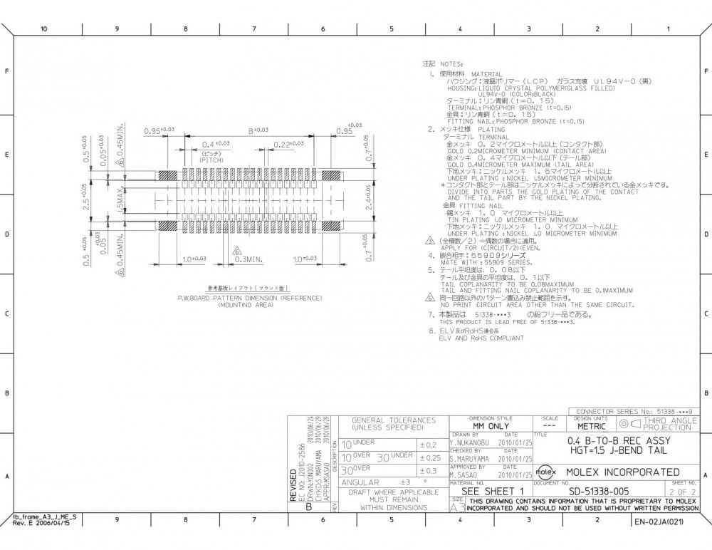 MOLEX 513389873 technical drawing page 2