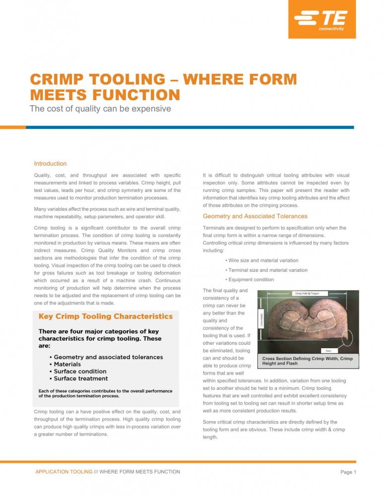 TE Connectivity crimp tooling document page 1