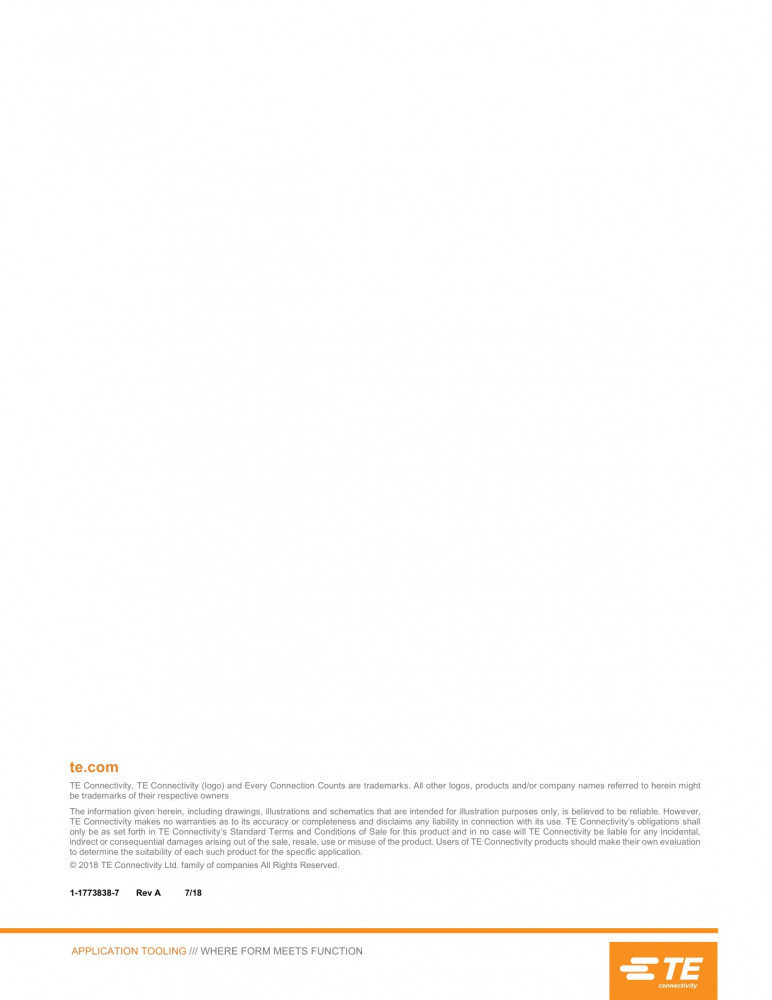 TE Connectivity crimp tooling document page 8