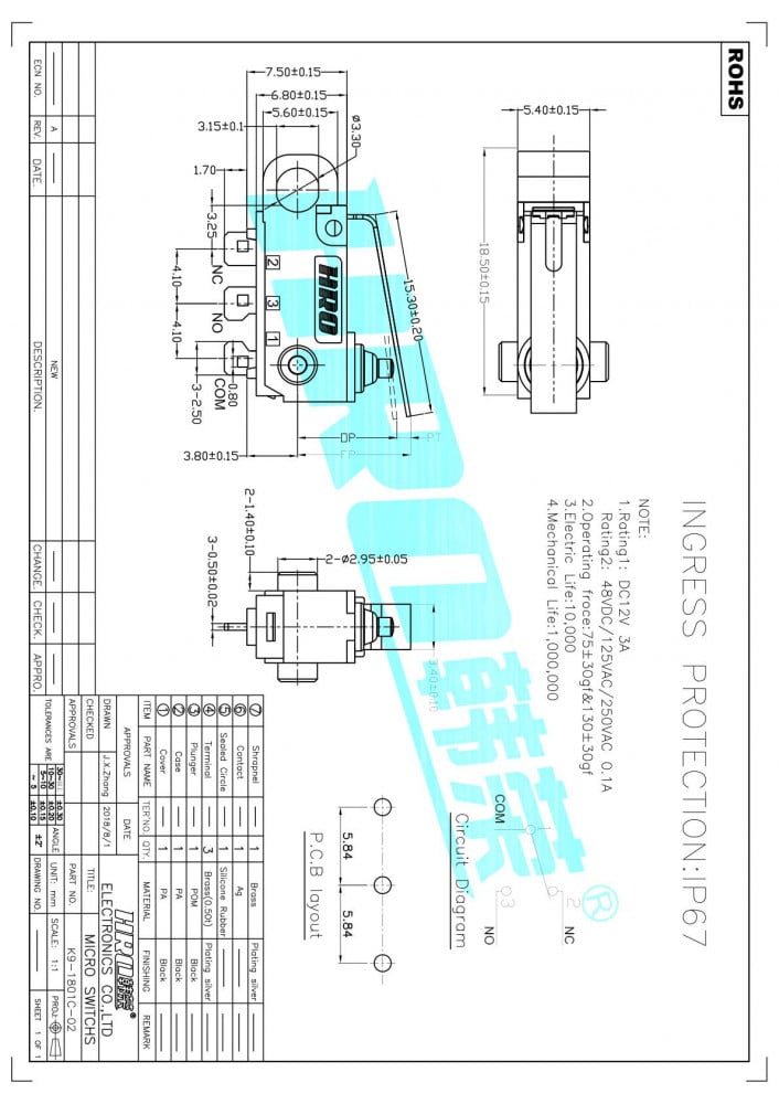 K9-1801C-02 technical document page 1