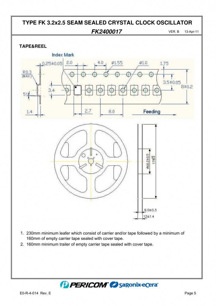 FK2400017 tape and reel