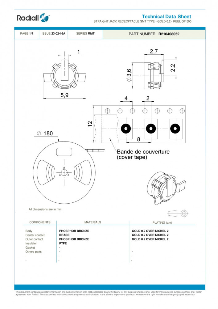R210408052 datasheet page 1
