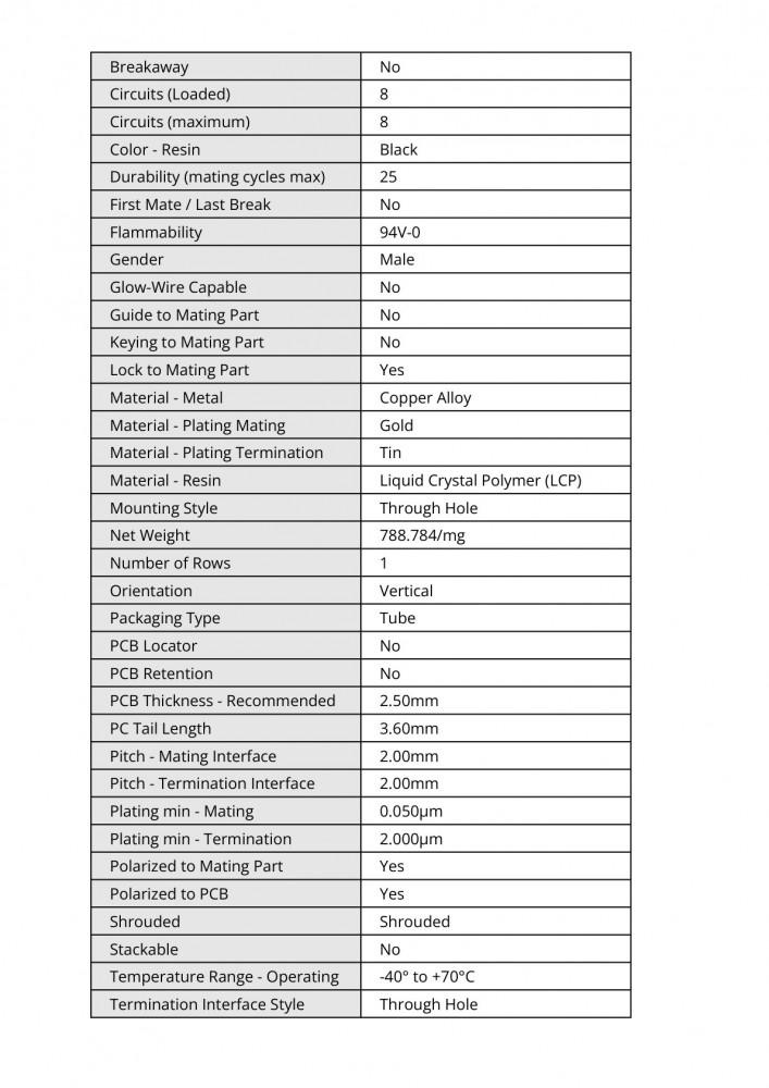 MOLEX Milli-Grid product specification page 3