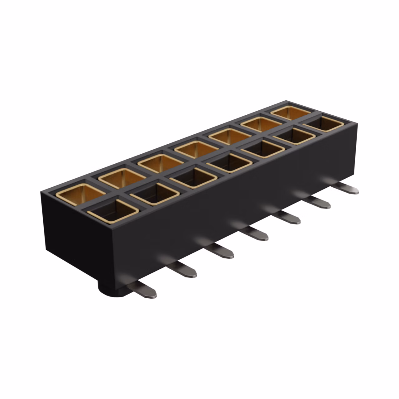 2.00mm Pitch Milli-Grid Receptacle, Surface Mount, Bottom Entry, 0.38µm Gold (Au) Plating, 16 Circuits, with Pick-and-Place Cap, Tube, Lead-Free