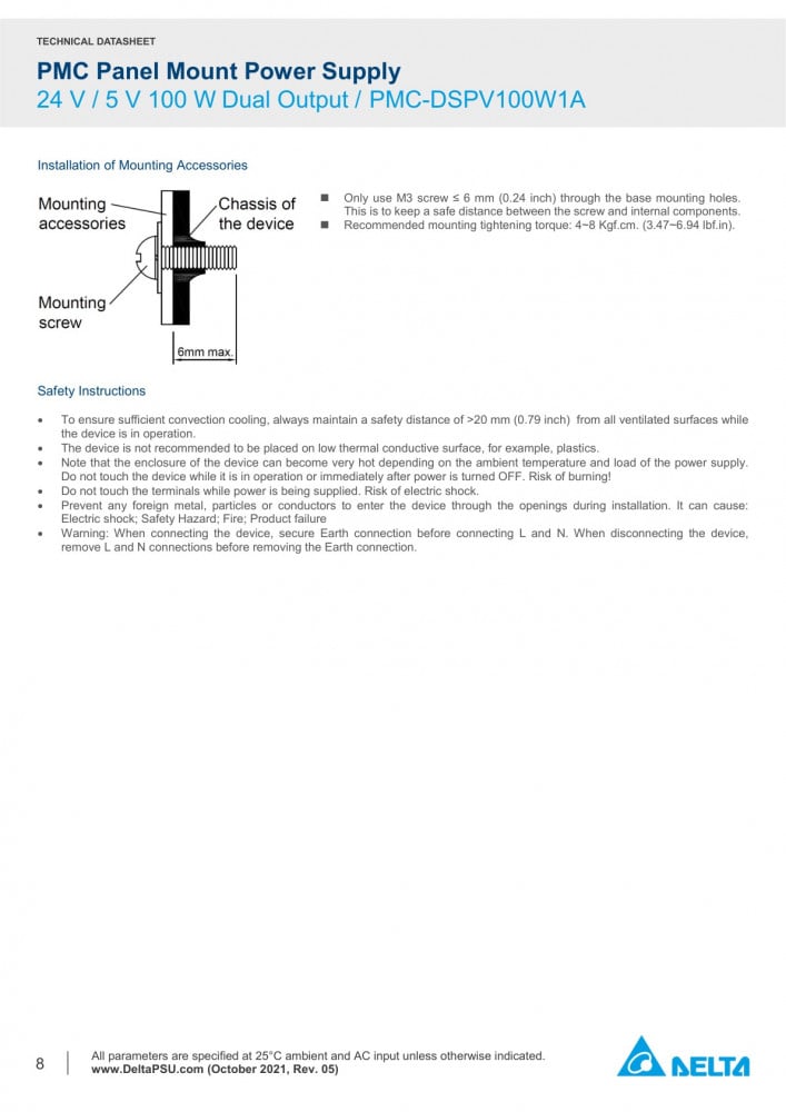 PMC-DSPV100W1A datasheet page 8