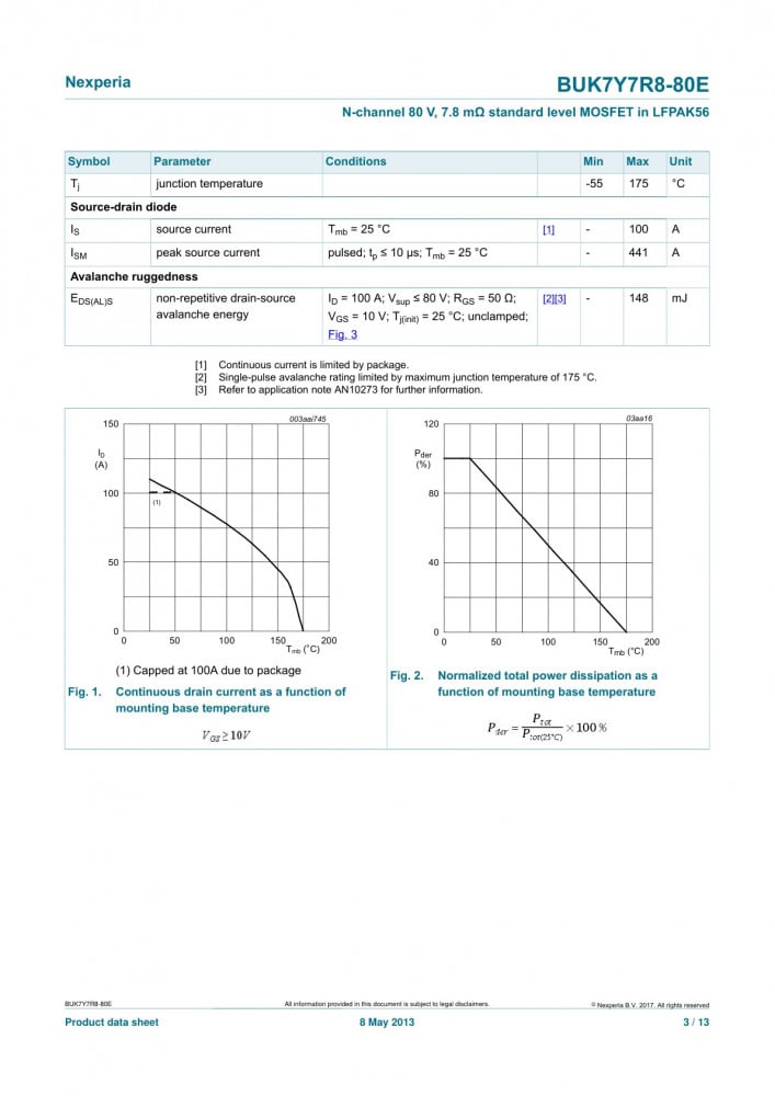 BUK7Y7R8-80EX datasheet page 3