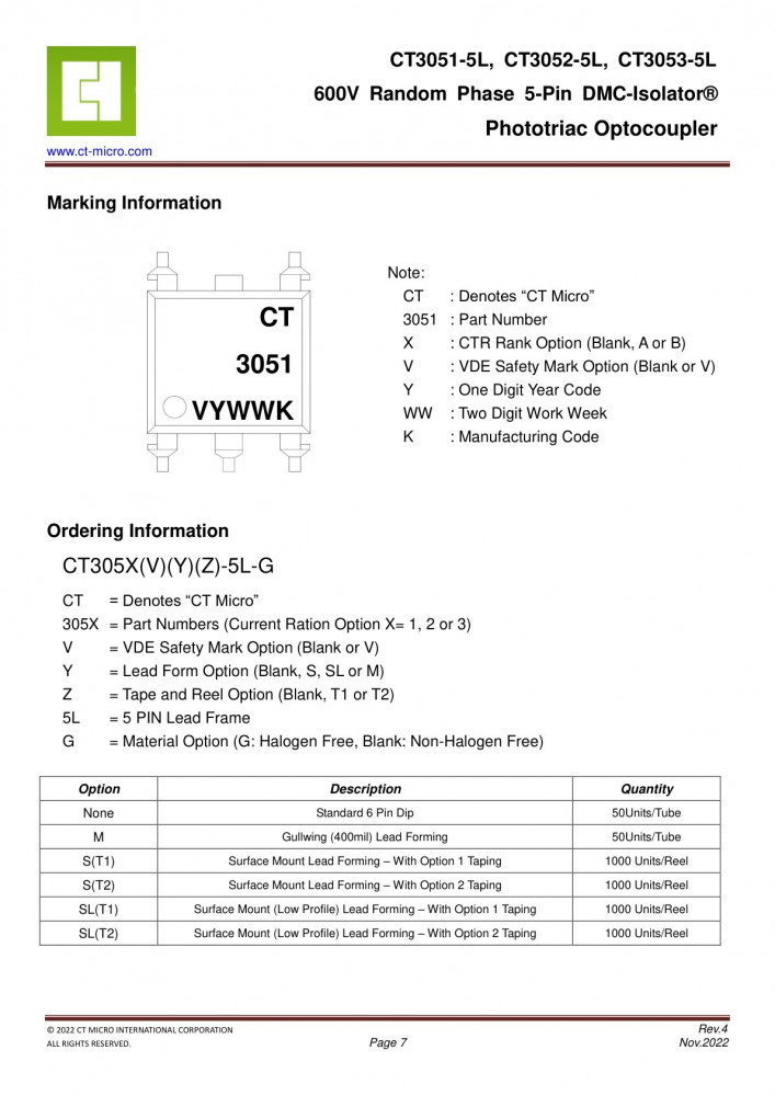 CT3051-5L datasheet page 7