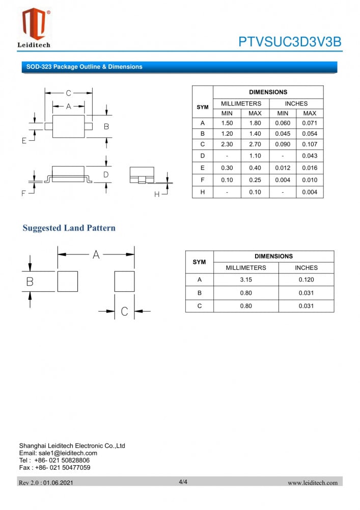 PTVSUC3D3V3B datasheet page 4