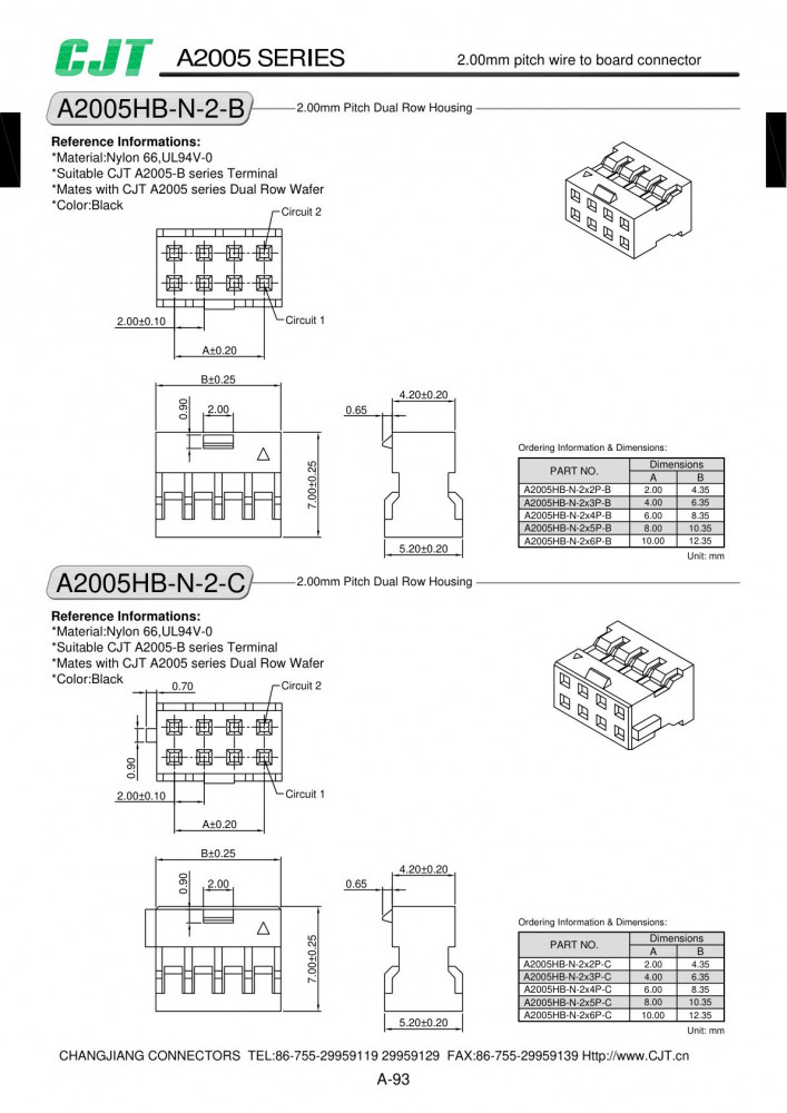 CJT A2005 series datasheet page 6
