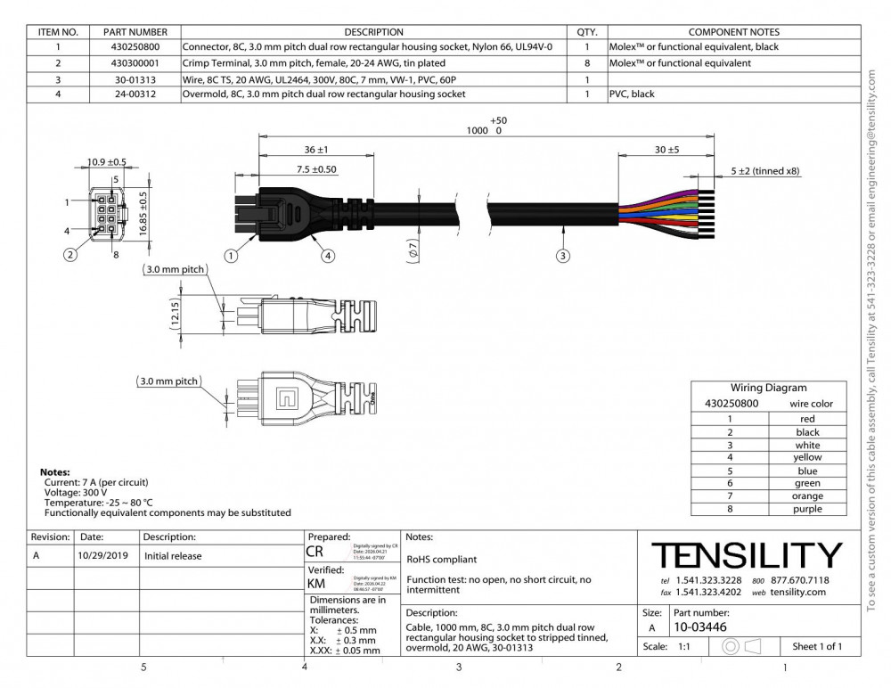 Tensility 10-03446 product drawing page