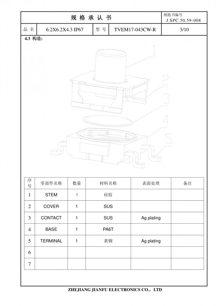 TVEM17-043CW-R specification page 4