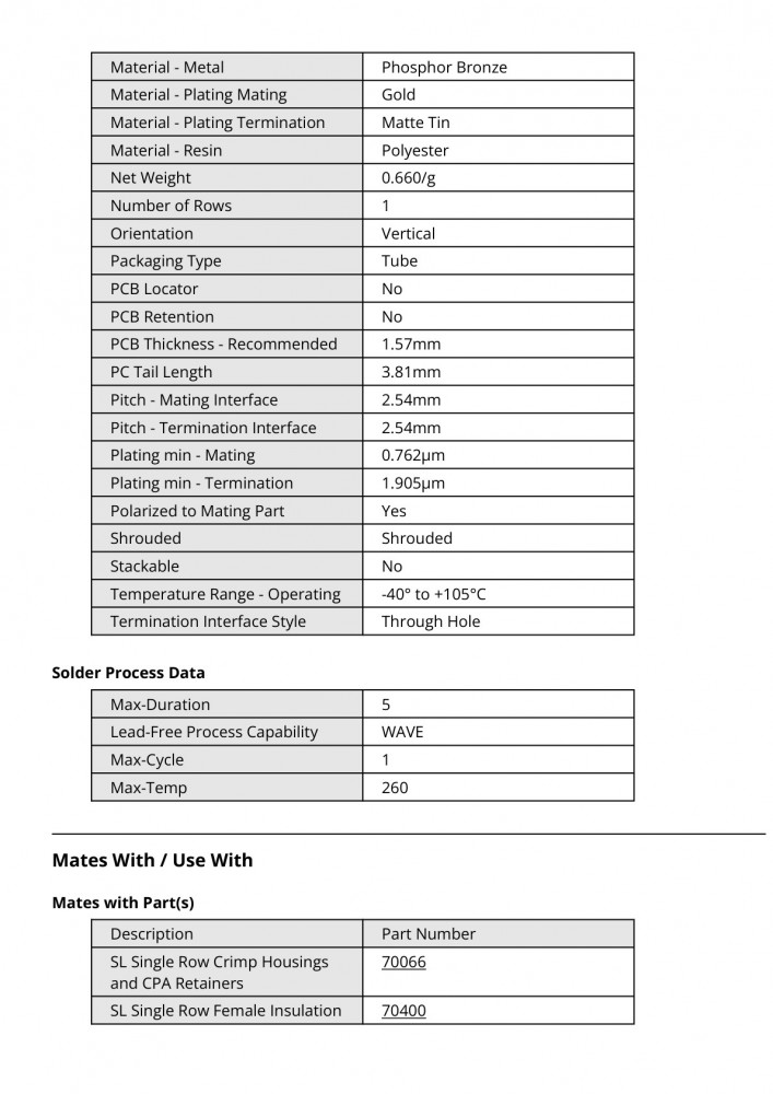 MOLEX 705430166 technical document image, page 3