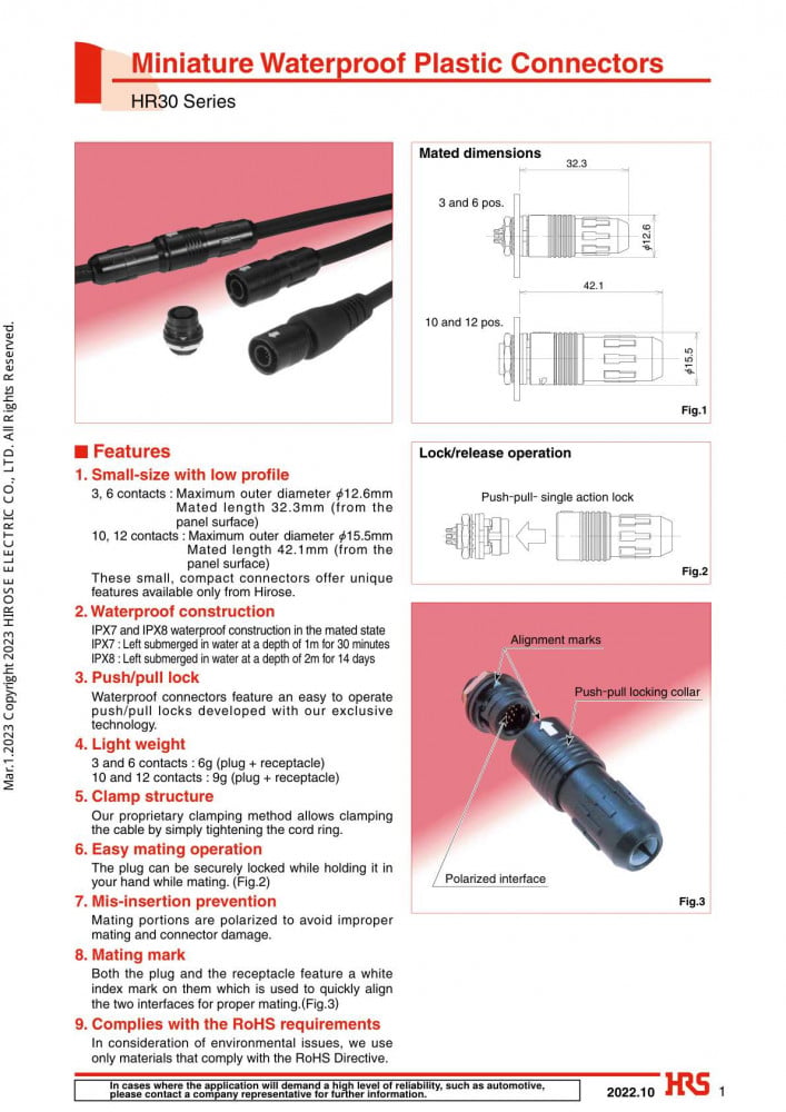 HR30 datasheet page 1