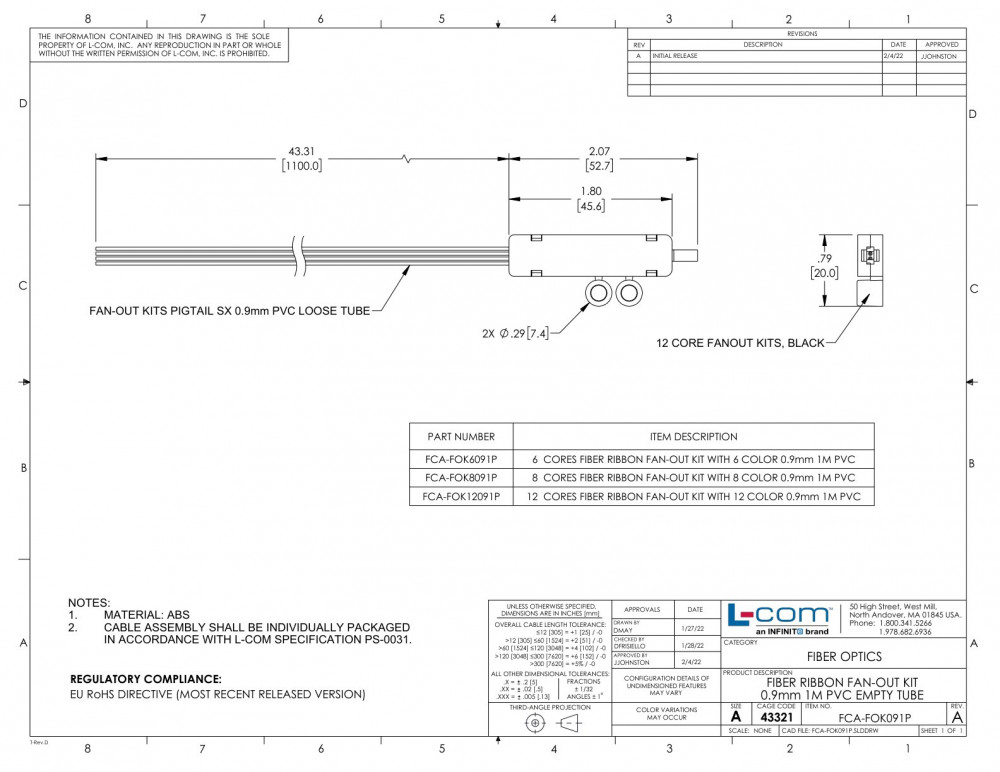 L-com FCA-FOK12091P technical document preview