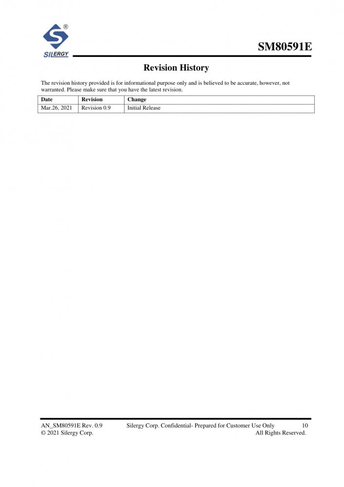 SM80591E datasheet page 10