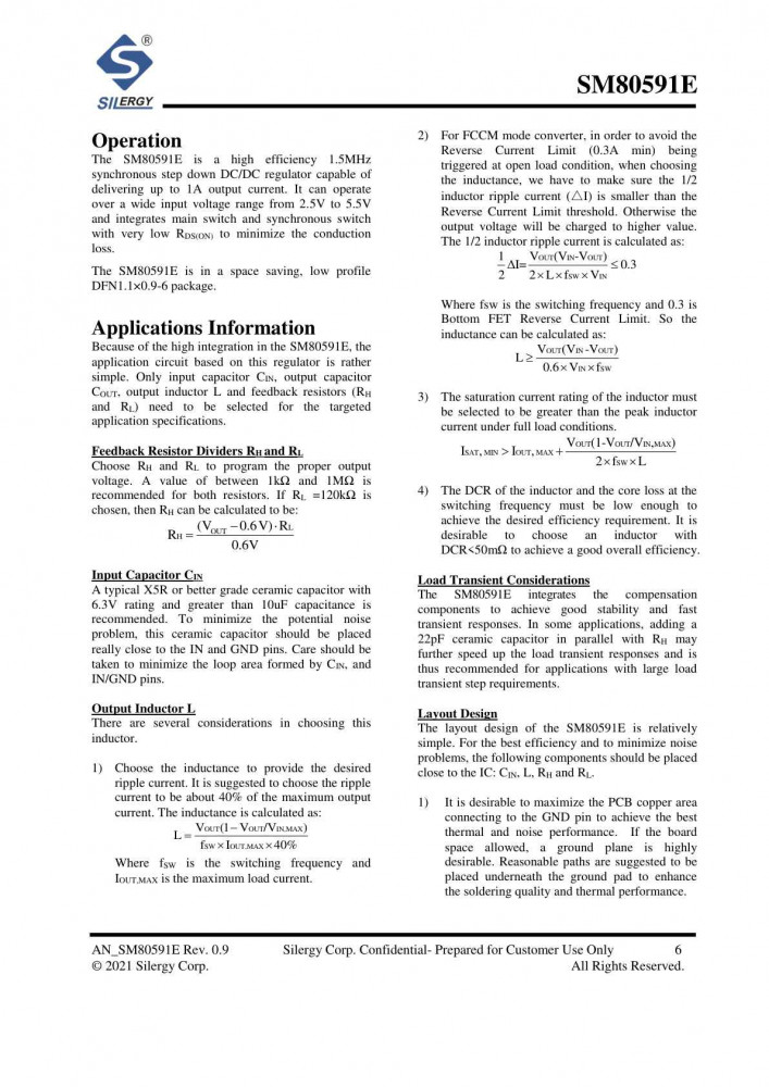 SM80591E datasheet page 6