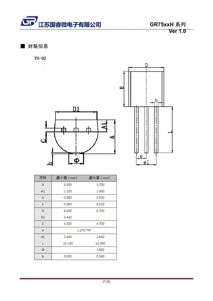 GR7550H datasheet page 7