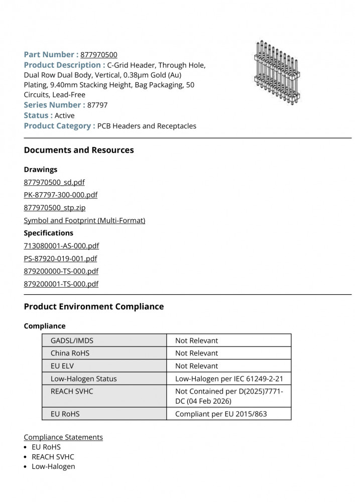 877970500 technical document preview, page 1