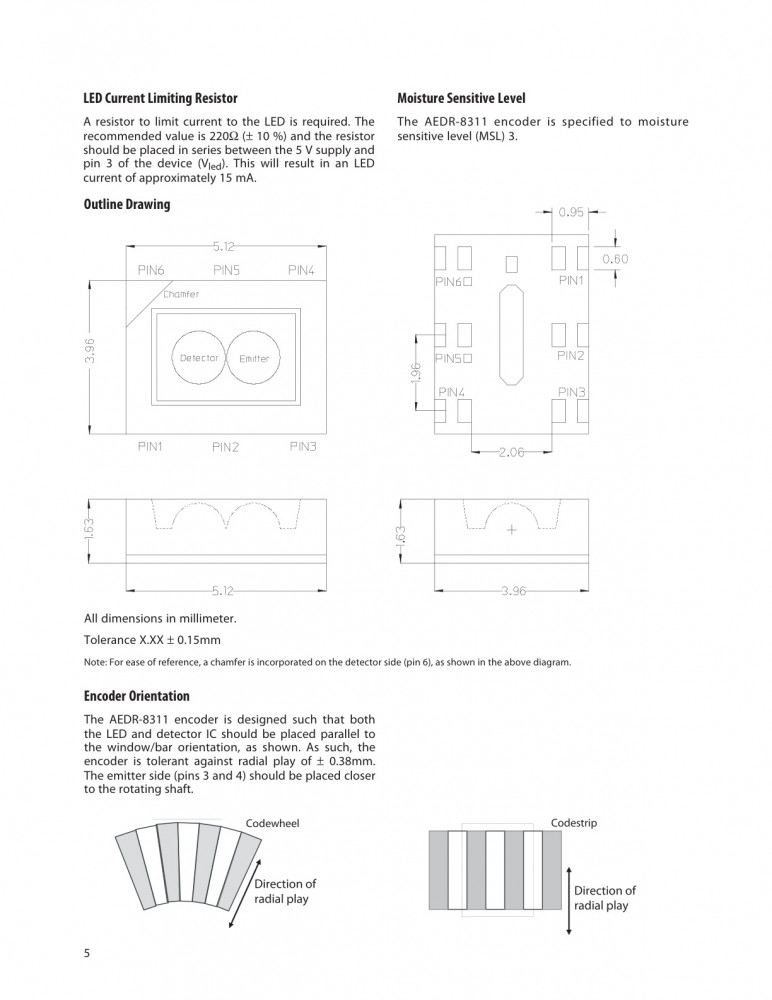 AEDR-8311 datasheet page 5