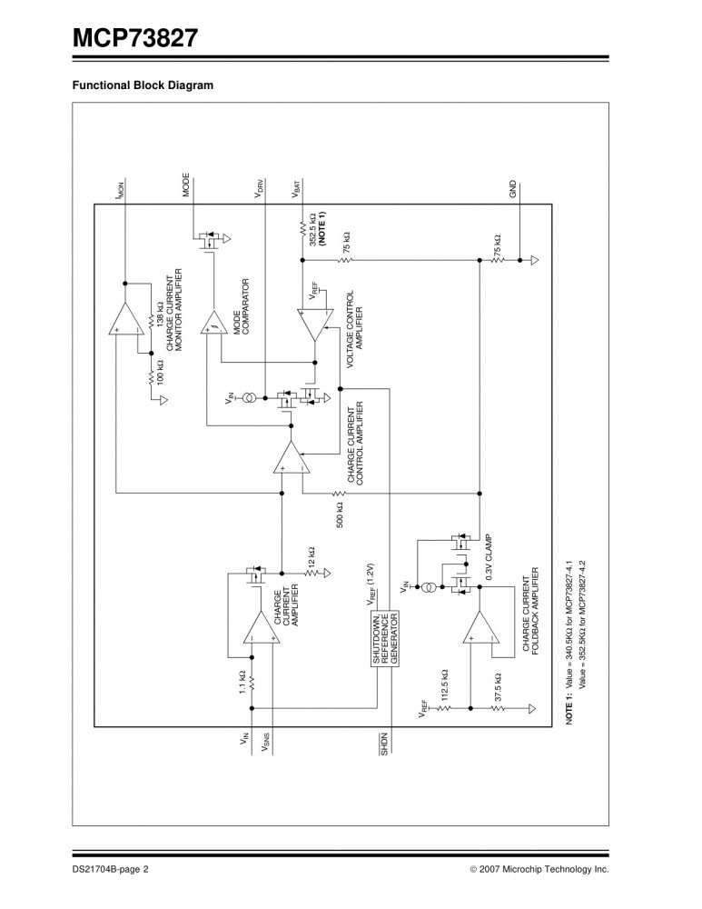 MCP73827 datasheet page 2